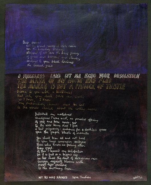 Ralph Hotere | Te Whiti: from Hone Tuwhare's 'Not by Wind Ravaged ...