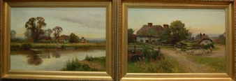 Ernest Walbourn | 2 Works: The Artist's Wife, Eva Walbourn, with Geese ...