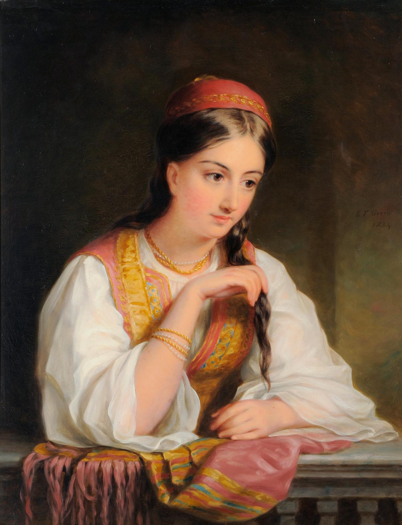 Edward Frederick Green | Portrait of Matilda Mary Graham (1834) | MutualArt