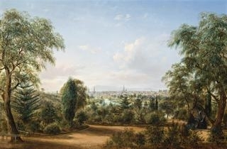 Henry Gritten | View of Melbourne from the Botanical Gardens (1865 ...