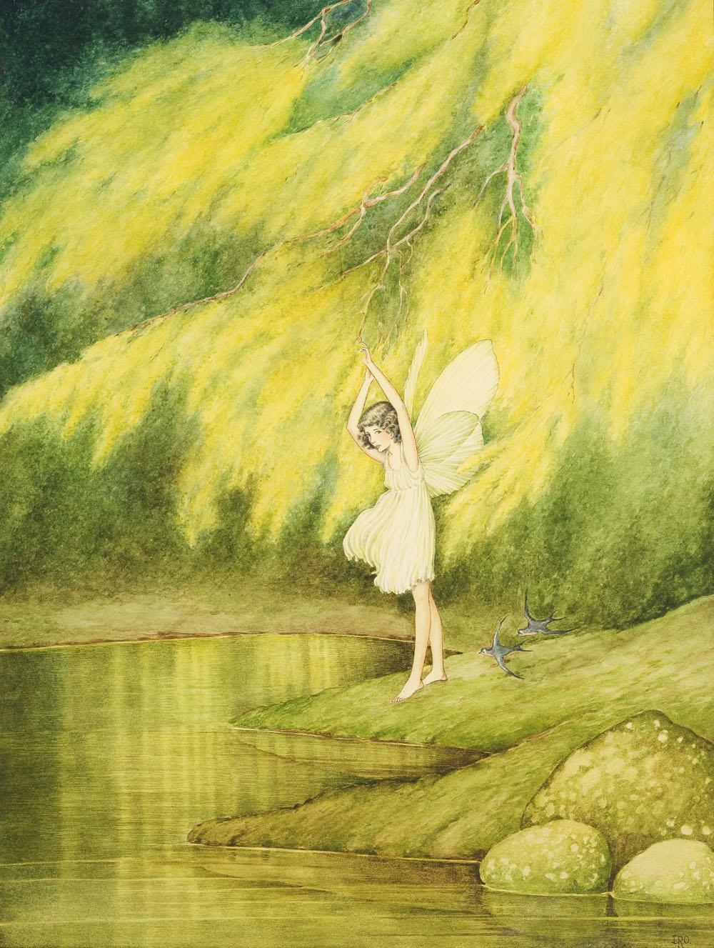 Ida Rentoul Outhwaite | The Wattle Fairy | MutualArt