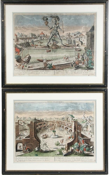 Georg Balthasar Probst | 2 works: L'Ampitheatre de Rome; Colosse de ...