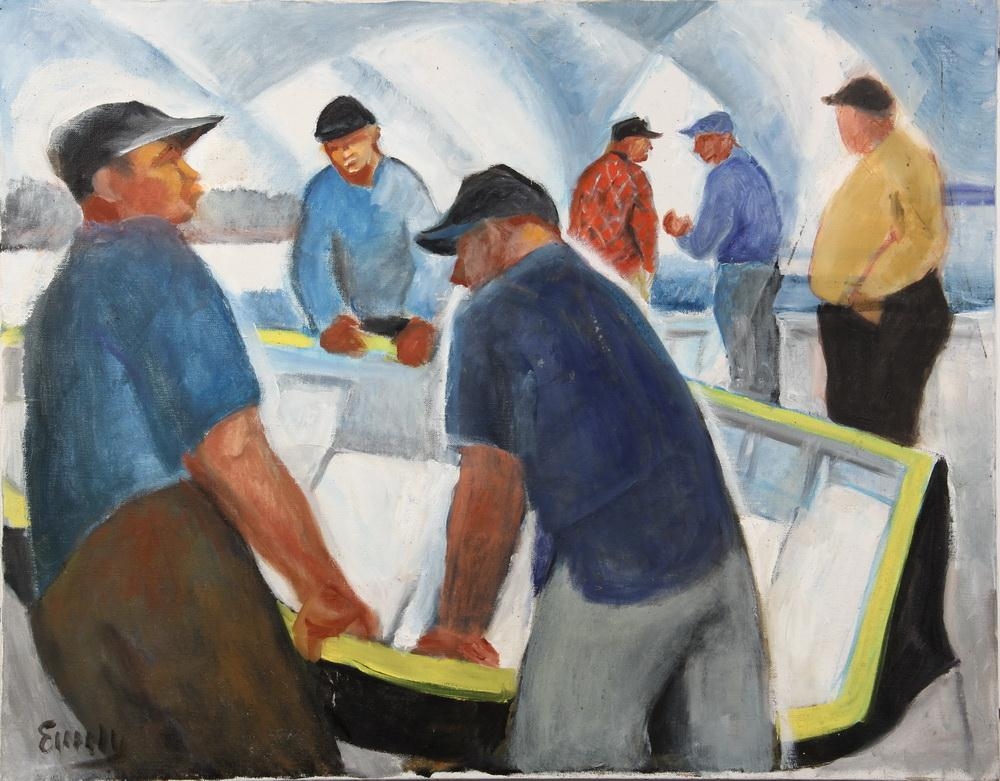 Emily Muir | The Ames Brothers with Crew Hauling Boat | MutualArt