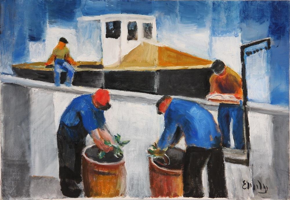 Emily Muir | The Ames Brothers with Lobster Boat | MutualArt
