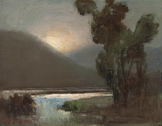 Walter Fredrick Seely | Moonlight Over the River | MutualArt