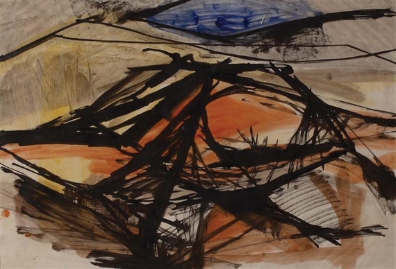 Ralph Hotere | Ohaeawai Landscape (1957) | MutualArt