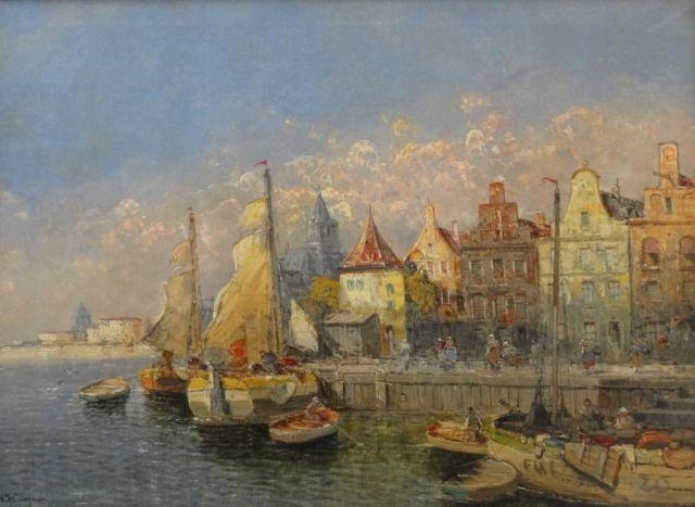 H. Wagner | European Harbor Scene | MutualArt