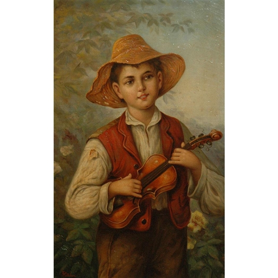 Antonio Pollini | Italian Boy Playing the Violin | MutualArt