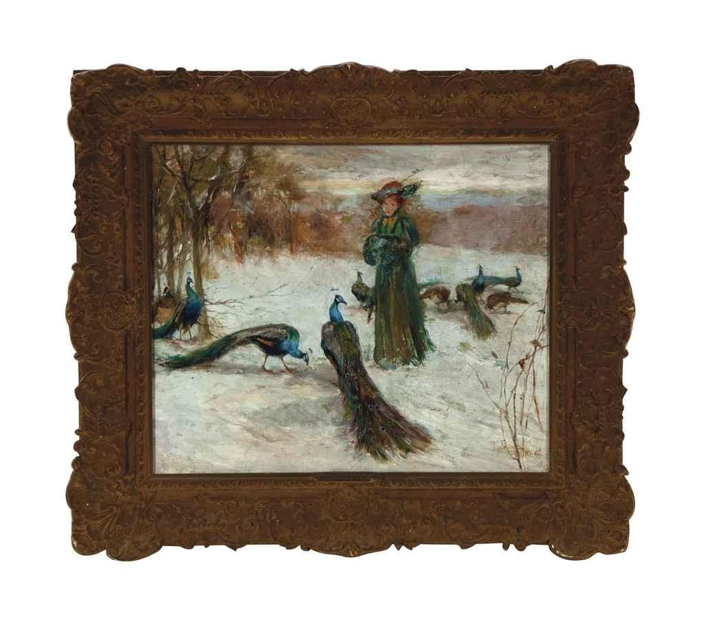 Frederick Stuart Church | Peacocks in the Snow | MutualArt