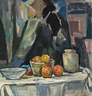 William Frater | Still life with red apples (1970) | MutualArt