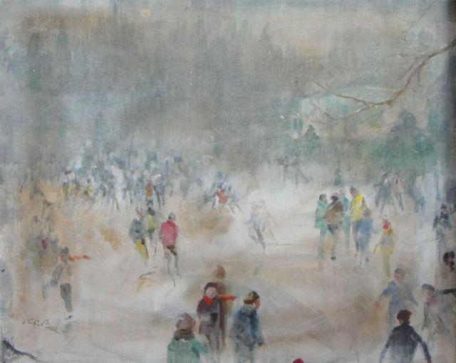 Cecil Calvert Beall | Central Park Ice Skaters | MutualArt