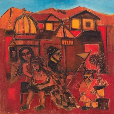 Badri Narayan | The Beggar and the Gandharvas (1990) | MutualArt