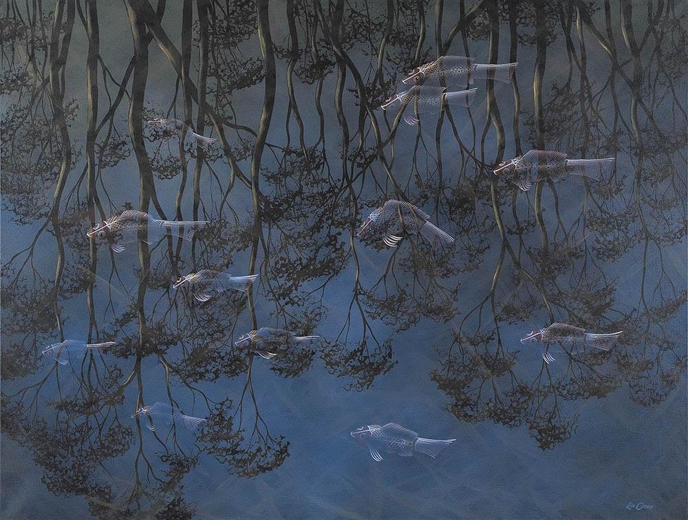 Lin Onus | Deep Water (Matong) (1995) | MutualArt
