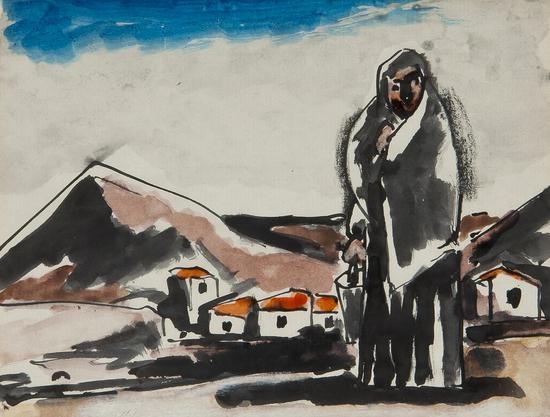 Josef Herman | Welsh Mining Village | MutualArt
