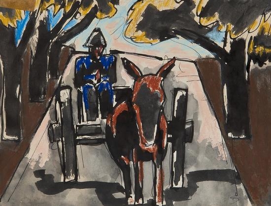 Josef Herman | Welsh Mining Village | MutualArt