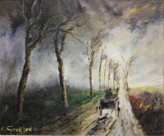 Chantal Gourjon | Landscape with Carriage | MutualArt