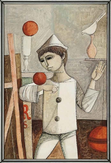 Lucio Ranucci | Young boy with a dove (1975) | MutualArt