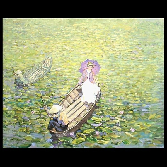 Phi Loc | Lady in the Lilly Pads | MutualArt