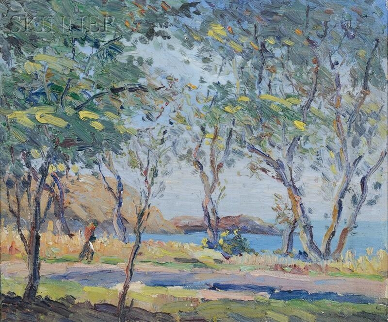 Harrison Cady | Tree-lined Path Along the Coast | MutualArt