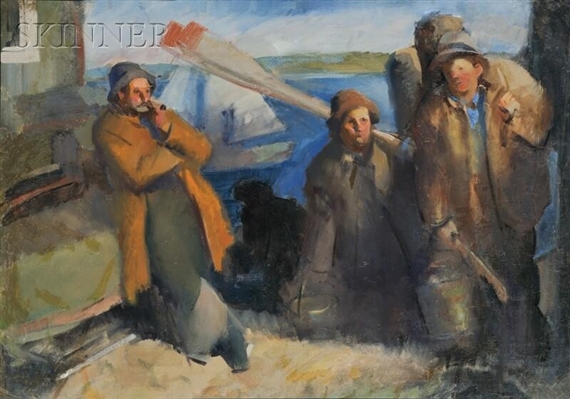 Edmund Franklin Ward | Fishermen Walking Home | MutualArt