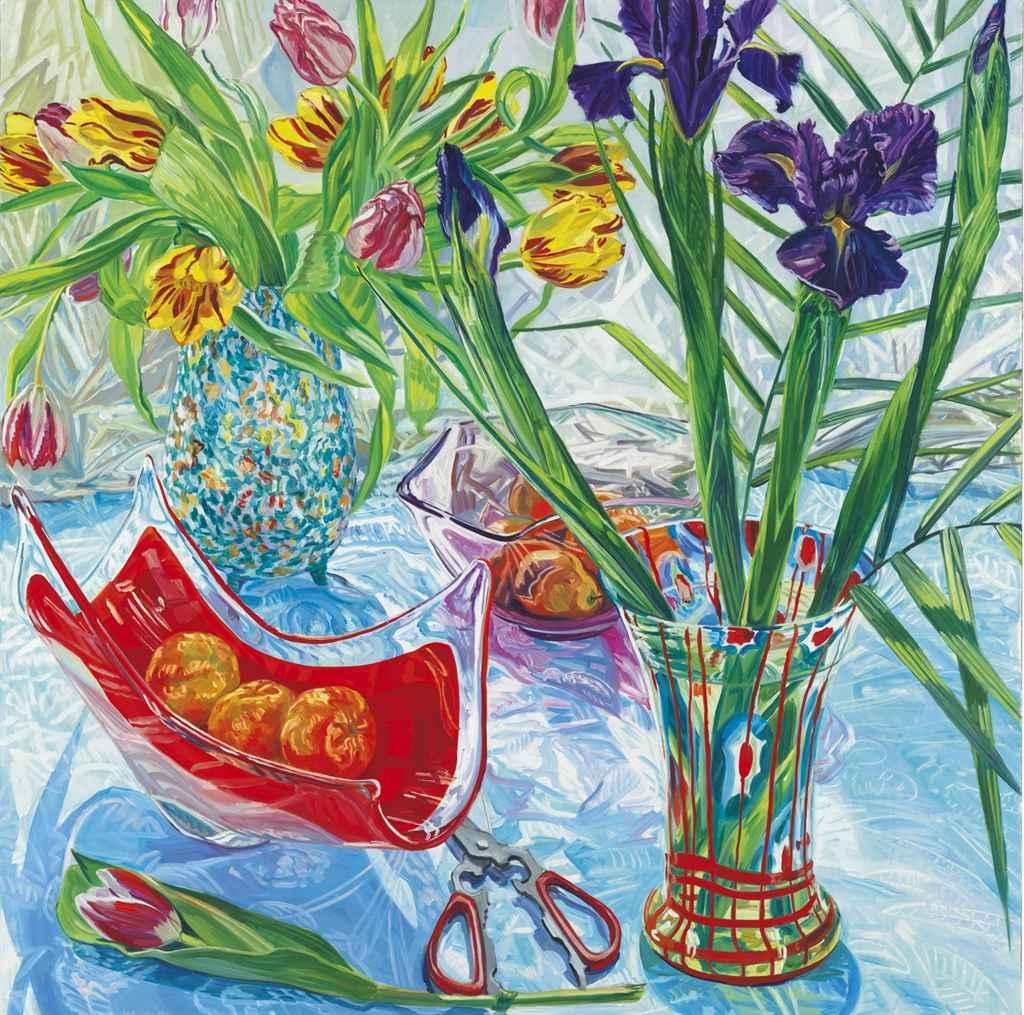 Janet Fish | GLASS AND SHELLS (1990) | MutualArt