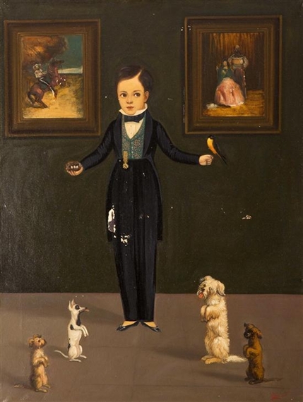 Horacio Rentería Rocha | Portrait of a Boy in a Black Suit | MutualArt