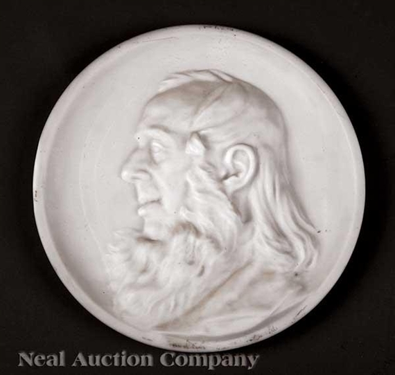 Charles Calverley | A Marble Profile Portrait Roundel of American ...