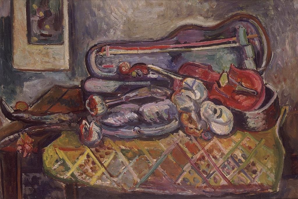 Pinchus Krémègne | Still Life and Violin | MutualArt