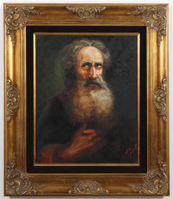 Zori | Portrait of a man with long beard against dark background ...