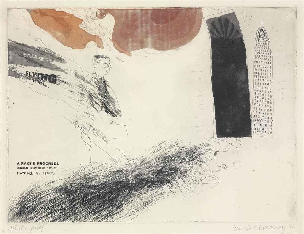 David Hockney | The Arrival, from: A Rake's Progress (1961 - 1963 ...