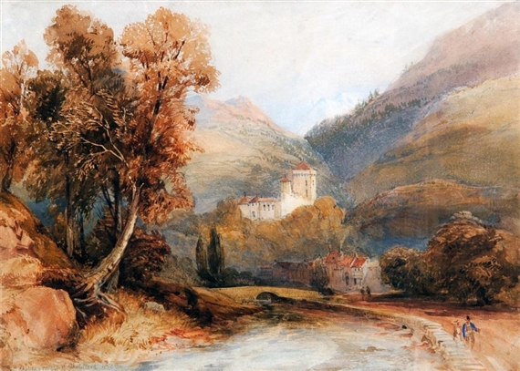 William Callow | The Chateau and Village of Chatellard | MutualArt