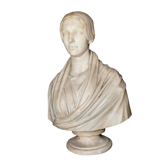 John Edward Carew | Portrait Bust of a Woman (1846) | MutualArt