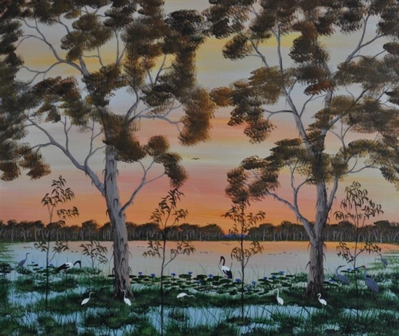 Percy Trezise | The Paperbark Lagoon | MutualArt