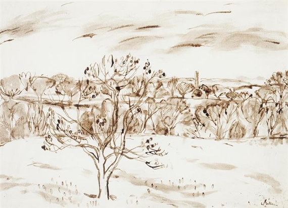 Sir William George Gillies | Trees and tall chimneys | MutualArt