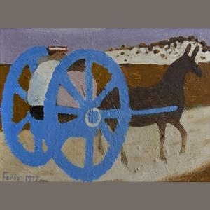 Mary Fedden | The blue cart (1977) | MutualArt