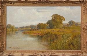 Harry Pennell | Harvesting crops on the banks of the Thames | MutualArt