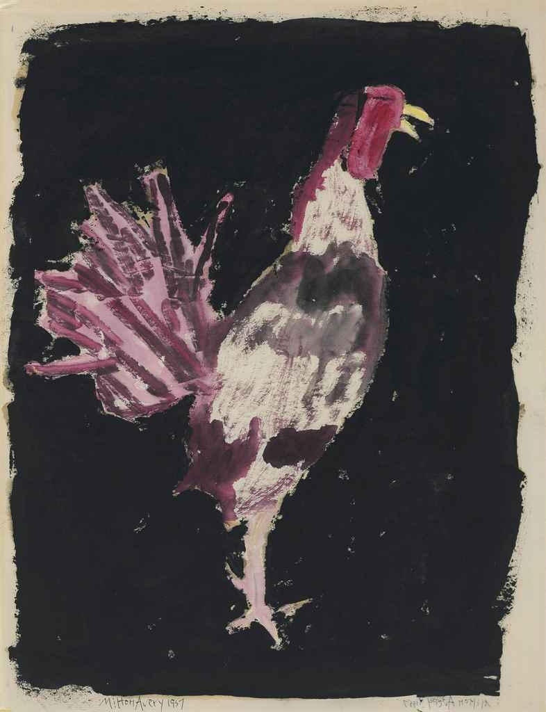Milton Avery | Rooster (1957) | MutualArt