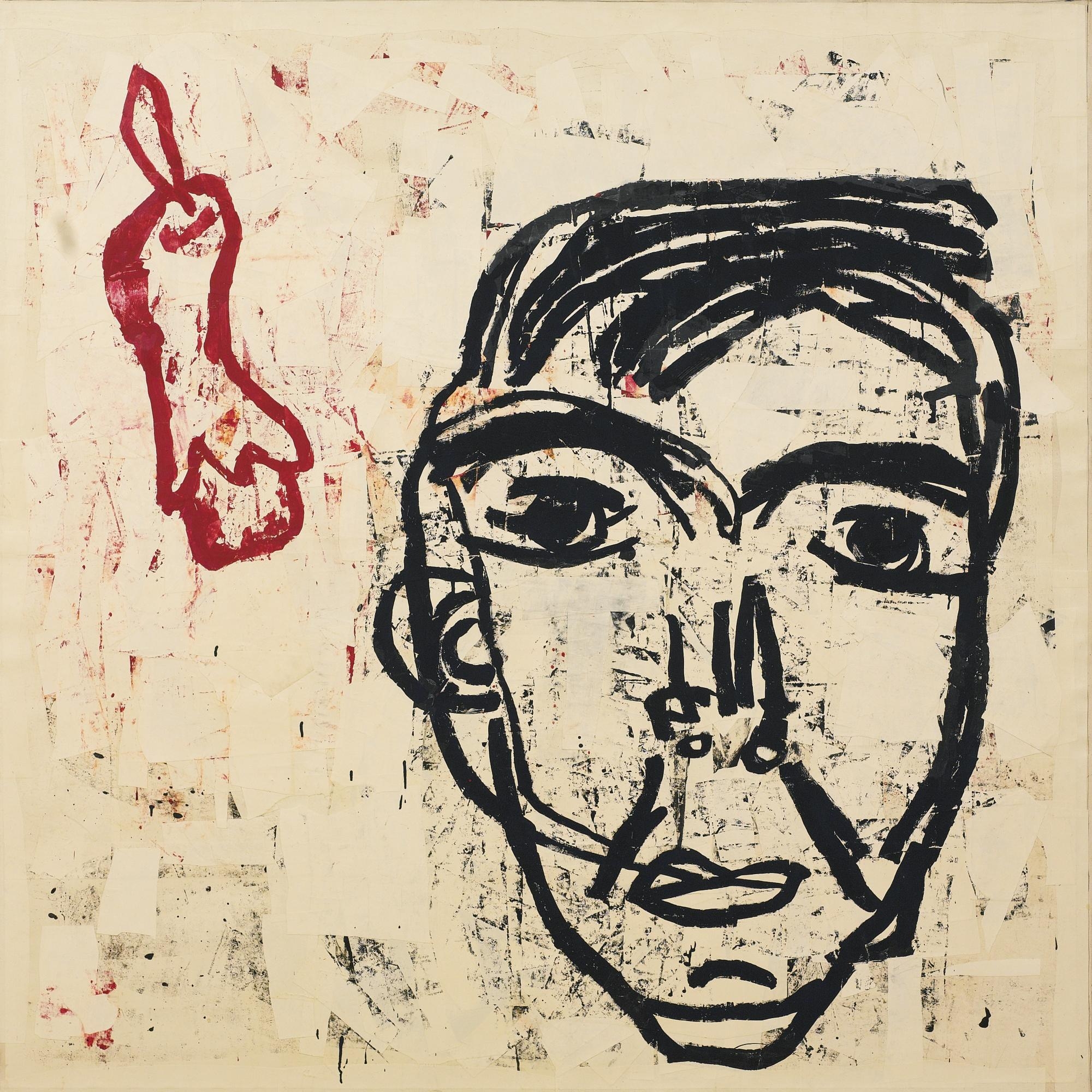 Donald Baechler | Self-Portrait as Jasper Johns | MutualArt