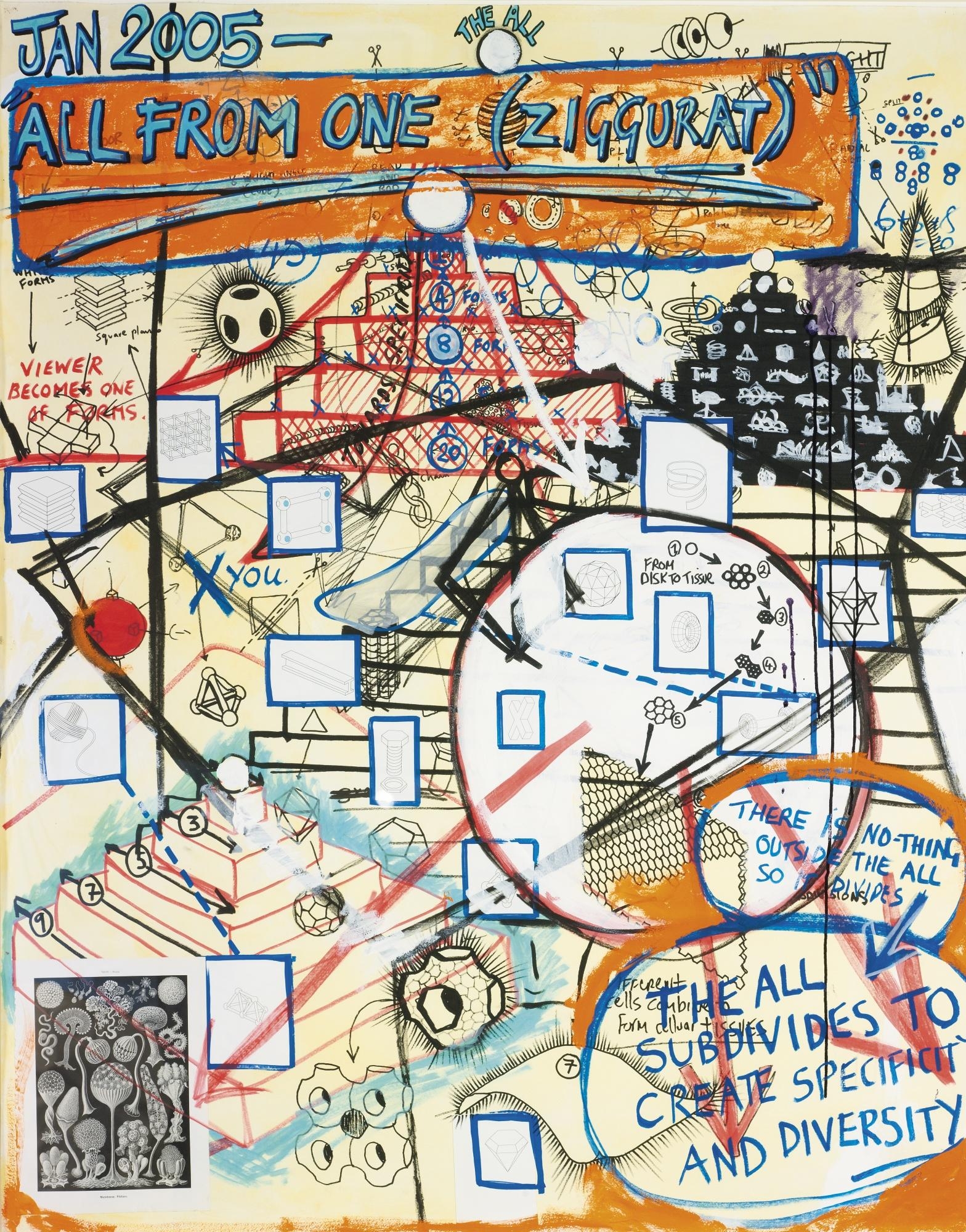 Keith Tyson | All From One (Ziggurat) (Studio Wall Drawing) (2005 ...
