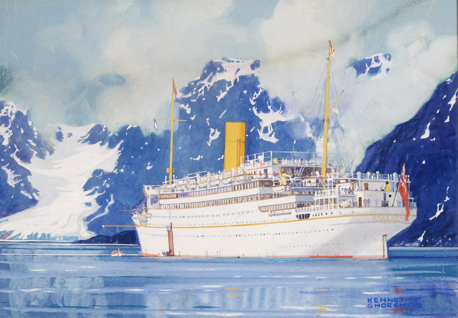 Kenneth D. Shoesmith | The R.M.S. Atlantis in a Fijord | MutualArt