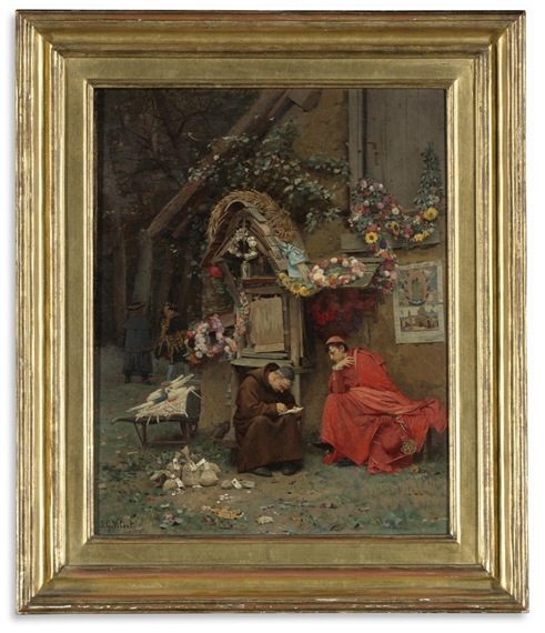 Jehan Georges Vibert | Adding Up the Donations | MutualArt