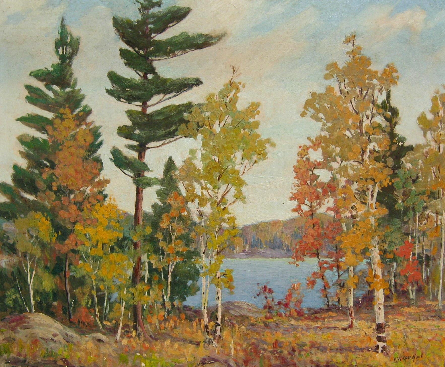 Alfred William Campbell | When the Leaves Turn Red and Gold | MutualArt
