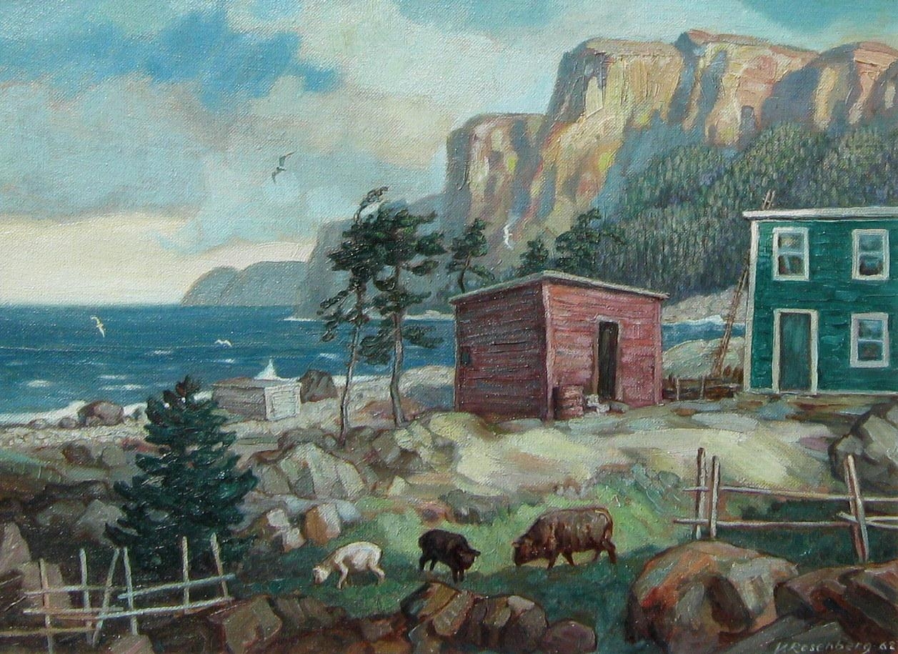 V. Rosenberg | Topsail Beach Scene, Newfoundland (Topsail Head with ...