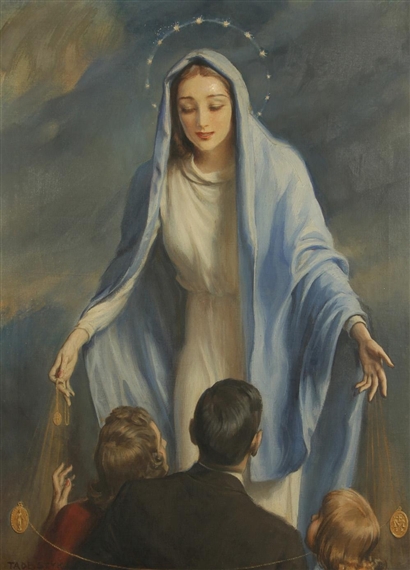 Tadé Styka | Mother Mary Bestowing Blessings | MutualArt