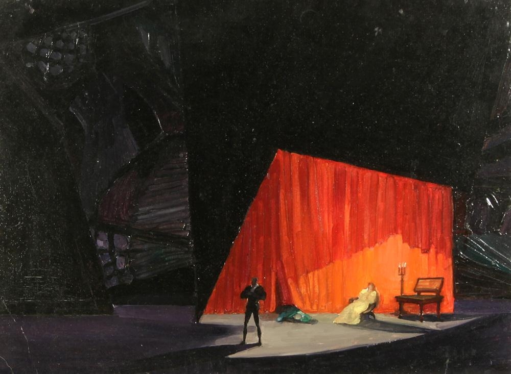 Natan Altman | Stage design for Shakespeare's Hamlet N.5 (1954) | MutualArt