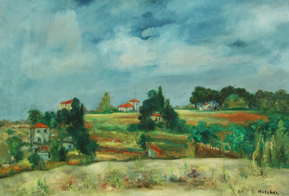 Isaac Antcher | Paysage aux Toits Rouges | MutualArt