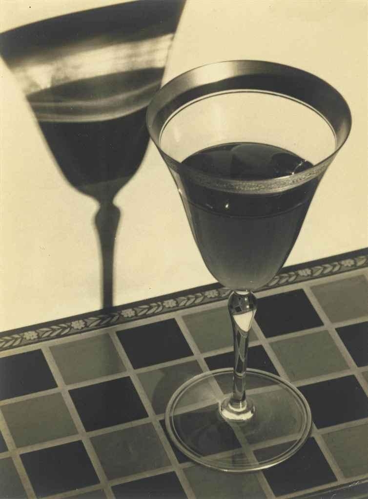 Paul Outerbridge | Wine Glass on a Checkerboard, 1922 | MutualArt