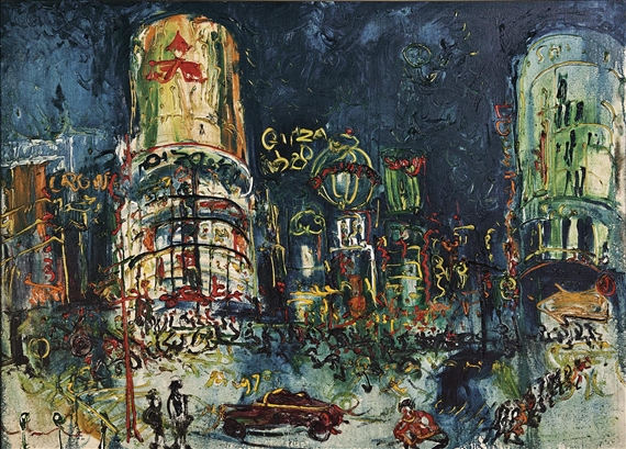 Affandi - SELF PORTRAIT, EATING WATERMELON, 1976,...