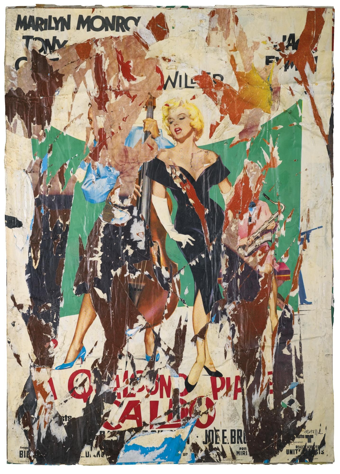 Mimmo Rotella | THE HOT MARILYN (1962) | MutualArt