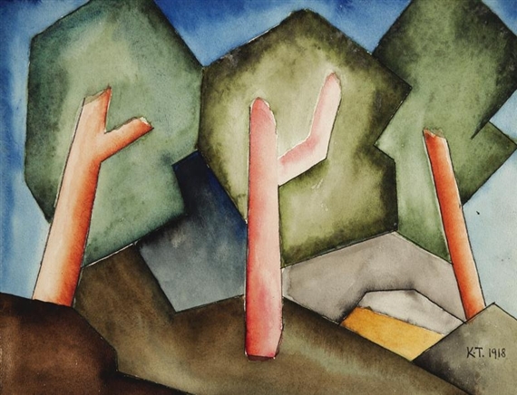 Karel Teige | Three trees (1918) | MutualArt